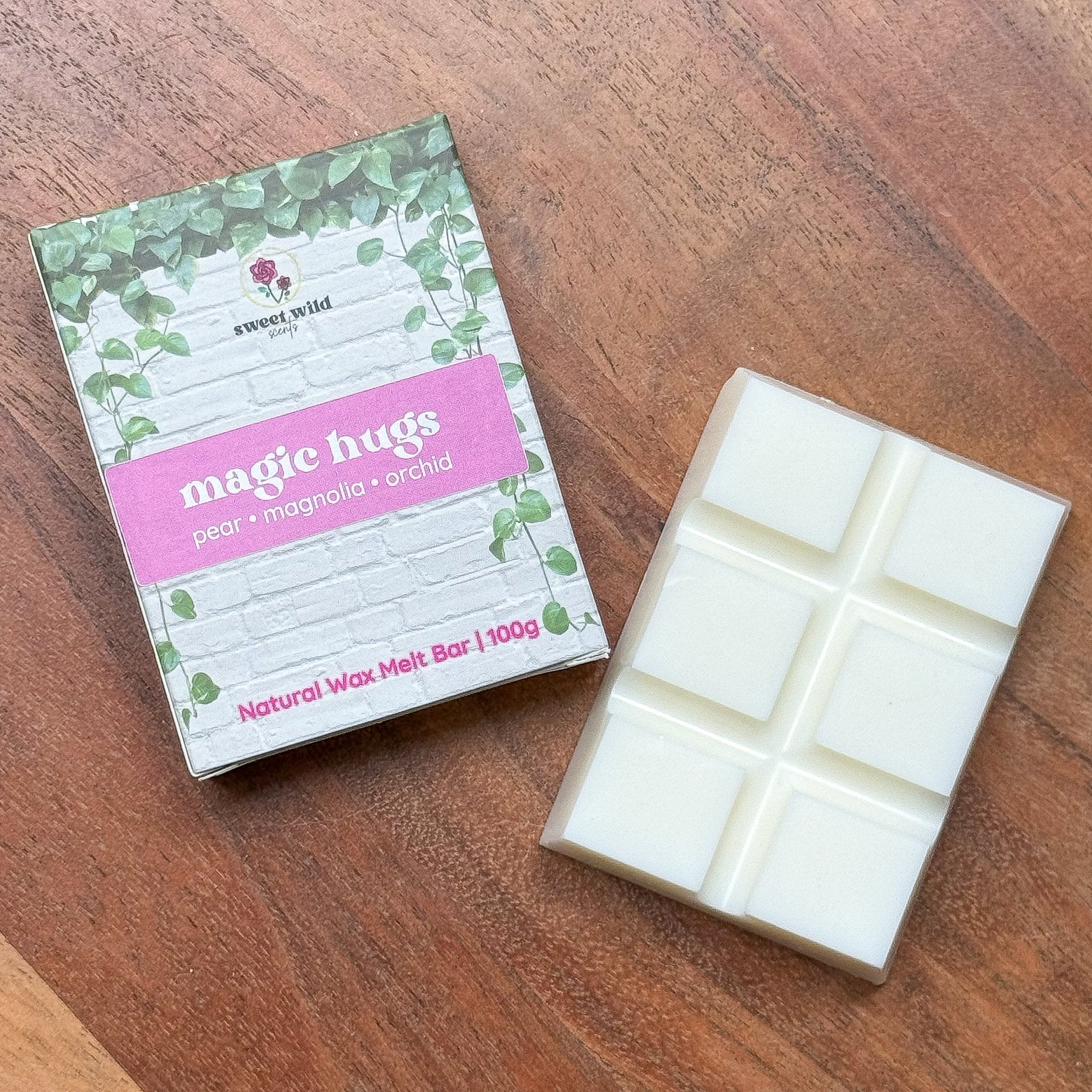 Natural Wax Melt Magic Hugs - Long-Lasting Fragrance (Up to 100 Hours ...